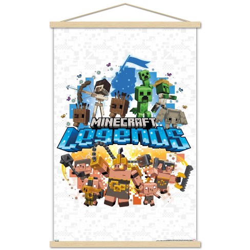 Trends International Minecraft: Legends - White Magnetic Framed Wall ...