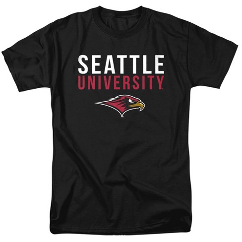 Seattle University Official Stacked Adult T-shirt, Black, 4x-large : Target