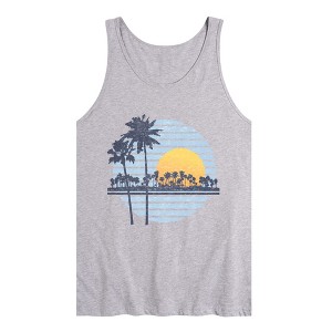 Men's - Instant Message - Sunset Palm Trees Graphic Tank Top : Target