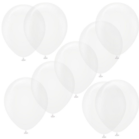 Loonballoon 12" Latex Balloons Crystal Transparent (25 Pcs) : Target