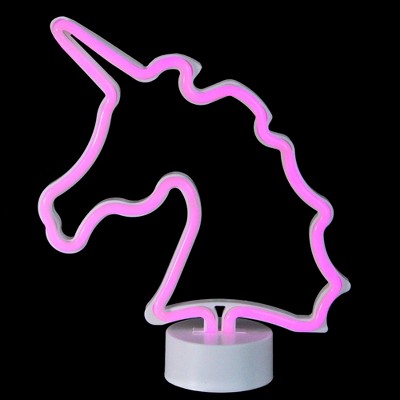 Northlight 11" Battery Operated Neon Style Led Unicorn Table Light ...