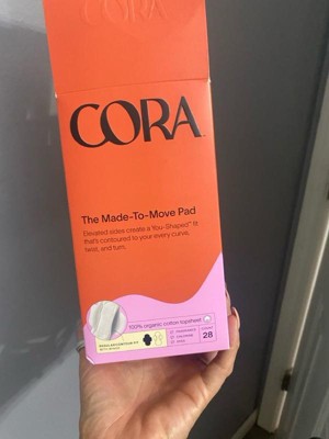 Cora Made-to-move Regular Pads With Wings Organic Cotton Topsheet Ultra Thin - Regular ...