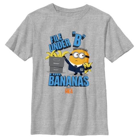 Boy's Despicable Me 4 Jorge File Under "b" For Bananas T-shirt ...