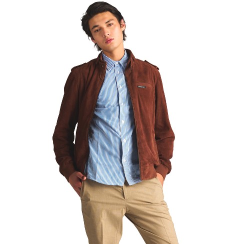 Members Only - Men's Soft Suede Iconic Jacket - Whiskey - Medium : Target