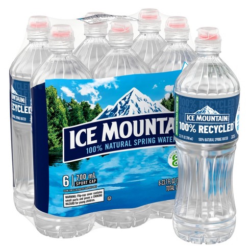 Ice Mountain Brand 100% Natural Spring Water - 6pk/23.7 Fl Oz Sport Cap ...
