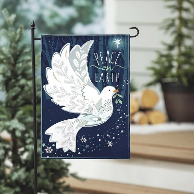 Evergreen Flag Peace on Earth Dove Welcome Garden Flags 12x18 Double ...