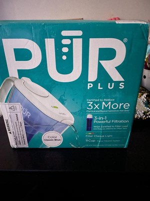 Pur Plus 11 Cup Water Pitcher Filtration System White/blue Ppt110wa ...