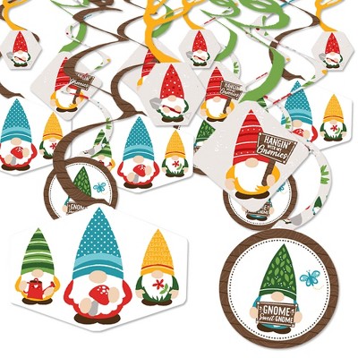 Big Dot Of Happiness Garden Gnomes - Forest Gnome Party Hanging Decor ...