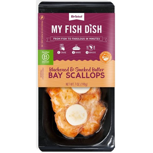 Bristol Seafood My Fish Dish Blackened & Smoked Butter Bay Scallops ...