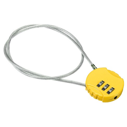 Unique Bargains Locker Small 3 Digit Padlock Combination Lock Yellow 1 ...