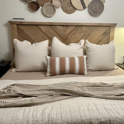 King Reversible Textured Cotton Chambray Coverlet Dark Teal Blue ...