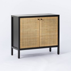 60" Crystal Cove Glass Cabinet Black - Threshold™ Designed With Studio ...