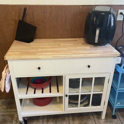 Windham Wood Top Kitchen Island Off-white - Threshold™ : Target
