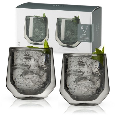 Viski Aurora Double-walled Tumblers, Set Of 2, 9oz : Target