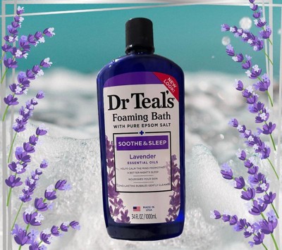 Dr Teal's Soothe & Sleep Lavender Foaming Bubble Bath - 34 Fl Oz : Target