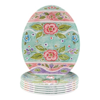 Tabletop 6.75" Dottie Egg Plate Easter Decorated St/4 Transpac - Dining ...