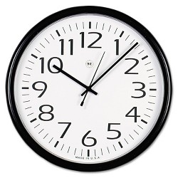 12" Wall Clock With High Bezel Black - Westclox Wall Clocks - Westclox ...