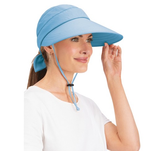 Collections Etc Adjustable Long Brimmed Breathable Mesh Hat Light Blue ...