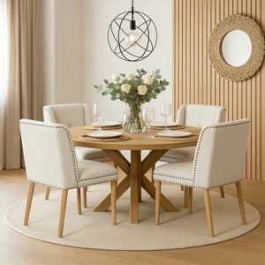 Christopher Knight Home Mathilde Modern Rivet Upholstered Dining Chairs ...