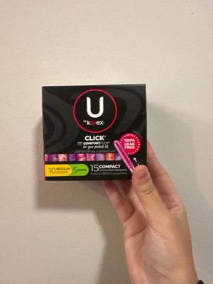U By Kotex Click Compact Tampons - Multipack - Regular/super ...