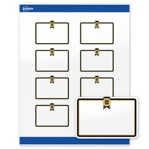 Avery® Glossy 2" x 3" Labels, Gold & Black Seal, 80ct : Target