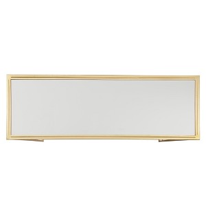 Hunters Gold Finish Peony and Ginkgo Console Table with Mirror Top ...