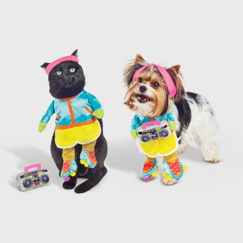 Halloween Retro Skater Dog And Cat Frontal Costume With Boombox Toy ...