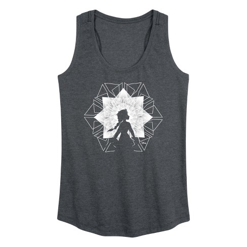 Women's Frozen 2 Elsa Snowflake Graphic Racerback Tank - Heather ...
