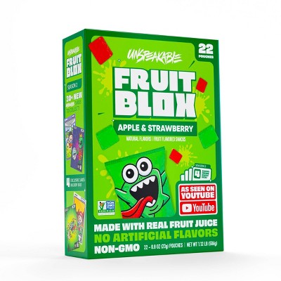 FruitBlox Unspeakable Apple & Strawberry Fruit Snacks - 17.6oz/22ct ...