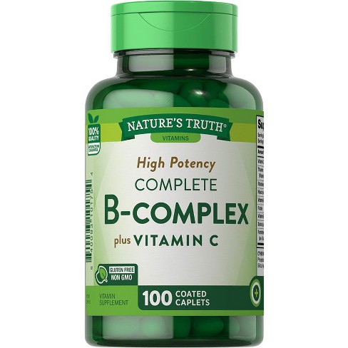 Nature's Truth B Complex Vitamins Plus Vitamin C | 100 Caplets : Target