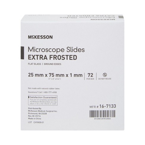 Mckesson Glass Microscope Slides 1 X 3 Inch X 1 Mm Extra-frosted End ...