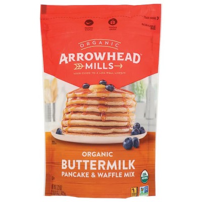 Arrowhead Mills Organic Buttermilk Pancake & Waffle Mix 26 Oz Pkg : Target