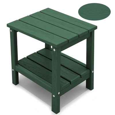 Hyleory Hdpe Double-tier Patio Table Side Table-apple Green : Target