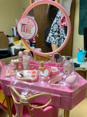 Our Generation Fabulous Fun Pink Vanity Table & Chair Dollhouse ...