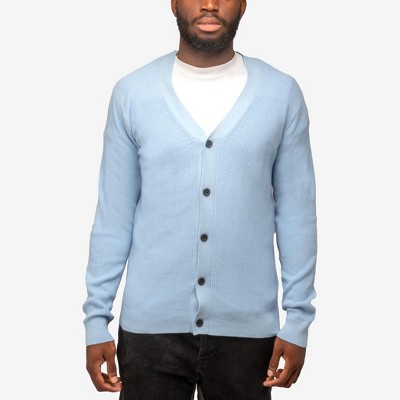 X Ray Men's Cotton Cardigan Sweater In Powder Blue Size Small : Target