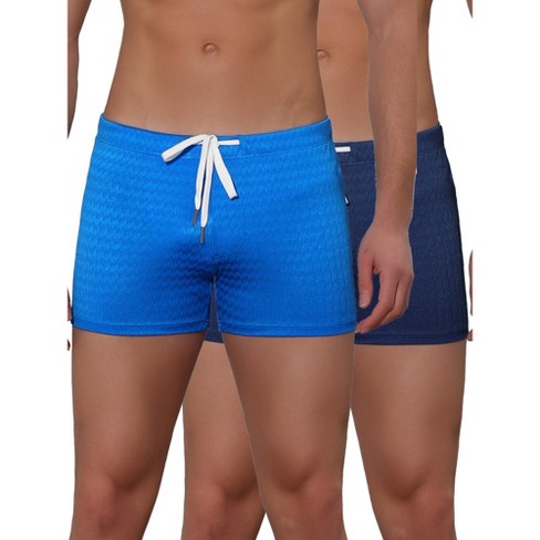 Lars Amadeus Men's Solid Color Drawstring Waist Summer Beach Swimming ...