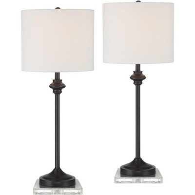 360 Lighting Lynn Modern Industrial Table Lamp Set Of 2 With Square ...