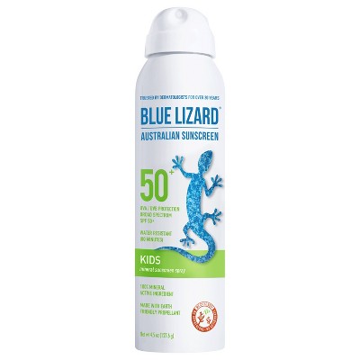 Blue Lizard Kids' Mineral Sunscreen Spray - Spf 50+ - 4.5 Oz : Target