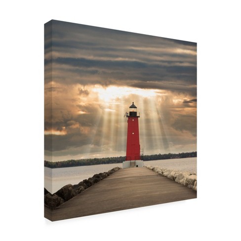 Trademark Fine Art -monte Nagler 'manistique Lighthouse Michigan Color ...