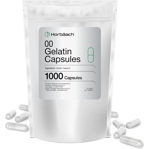 Horbaach Clear Size 00 Empty Capsules | 1000 Gelatin Capsules : Target