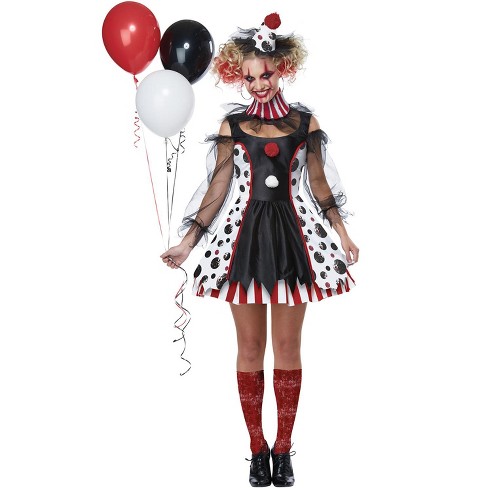 California Costumes Twisted Clown Adult Women's Costume, Large : Target