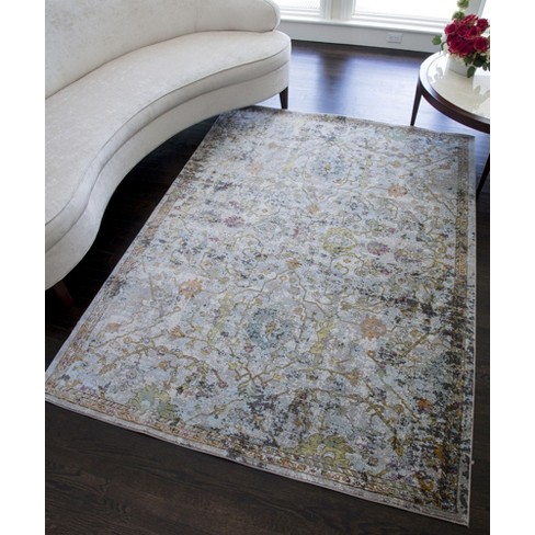 Rugs America Adriana Ce25a Blue Dyes Distressed Bohemian Blue Area Rug ...