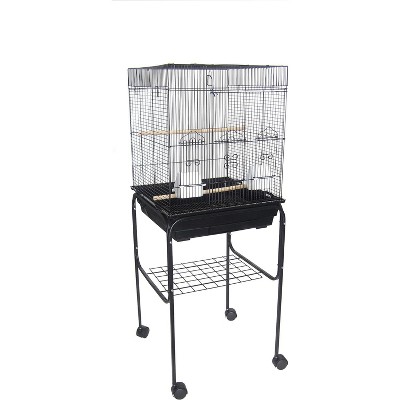 Yml 5824 3/8 Inches Bar Spacing Square Top Bird Cage With Stand 18 ...