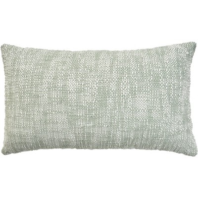 Mina Victory Woven Basketweave Indoor Outdoor Throw Pillow 12" X 21 ...
