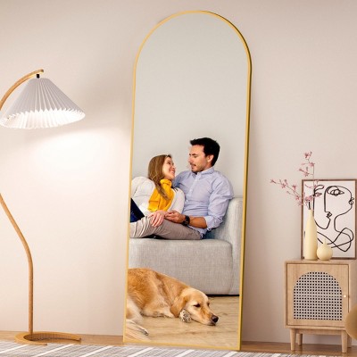 FURNIinspire Full Length Mirrors Floor Standing Body Mirror, Arched ...