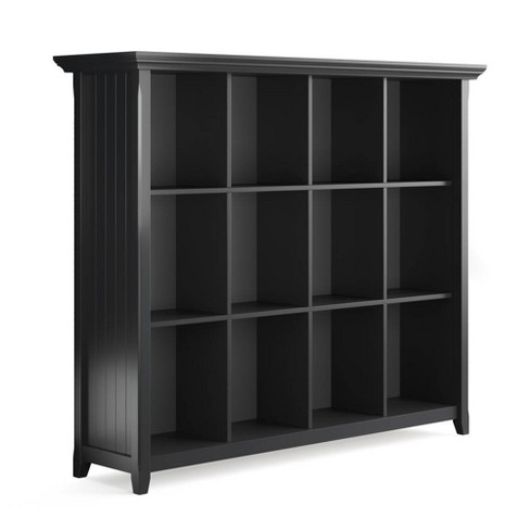 48" Normandy 12 Cube Storage Black - Wyndenhall: Modern Style, Mdf ...