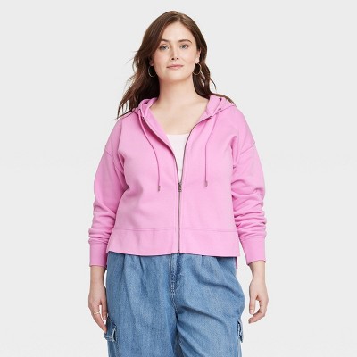 Women's Cropped Full Zip Hoodie Sweatshirt - Universal Thread™ : Target