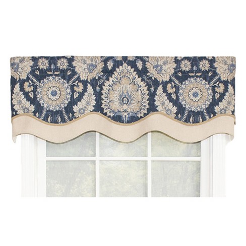 Wakeshire Glory All Season 3" Rod Pocket Valance 50" X 16" Indigo By ...