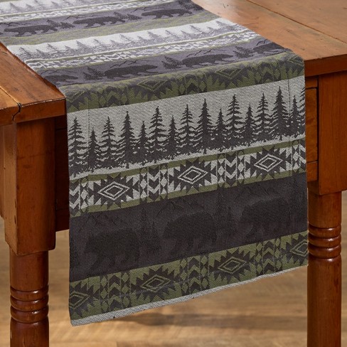 Park Designs Green Mountain Bear Table Runner 13" X 36" : Target