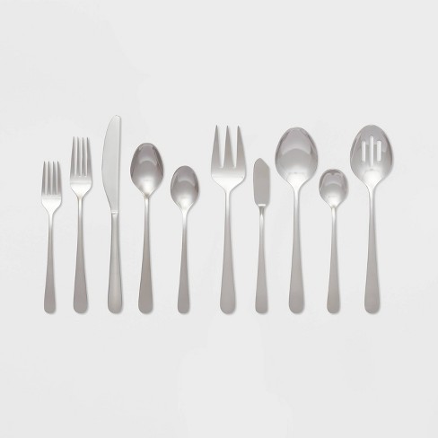 65pc Harrington Flatware Set Silver - Threshold™ : Target